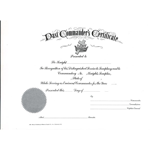 Knighthood Certificate Printable