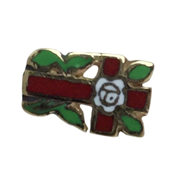 14K Gold Rose Croix 18 Degree Lapel Pin