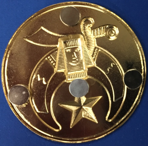 Magnetic Shrine Auto Emblem with Green Background