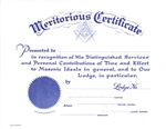 Masonic Certificates & Masonic Dues Card