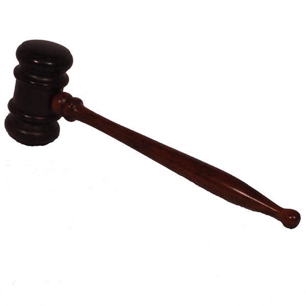 Walnut Gavel in rosewood finish 11"