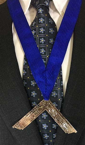 Masonic Ribbon Jewel Hanger - Royal Blue