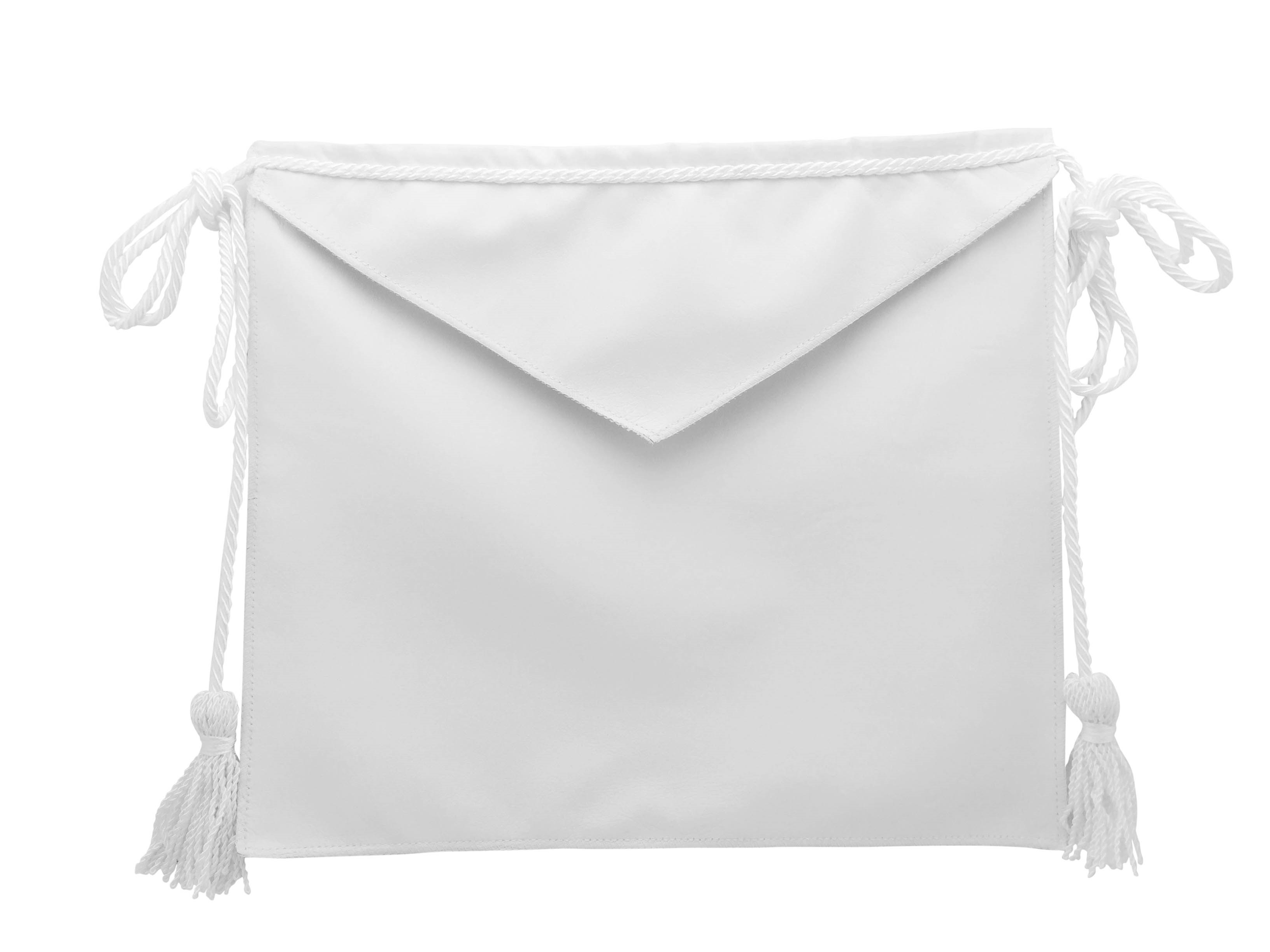 Masonic leather Candidate Apron with Plastic Flap and Insert