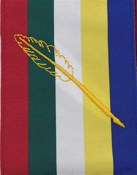 Lined 5 color officer sash Blue to Face