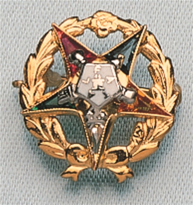 O.E.S. Member Pin with Stone Points