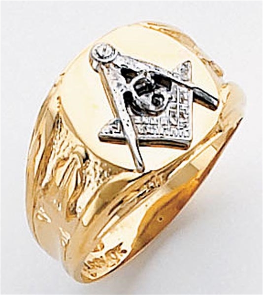Gold Masonic Ring - 5094BL - Open Back