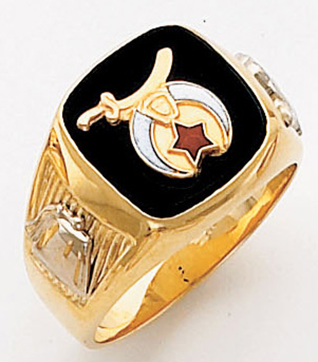 Gold Shrine Ring - 5189 - Solid Back