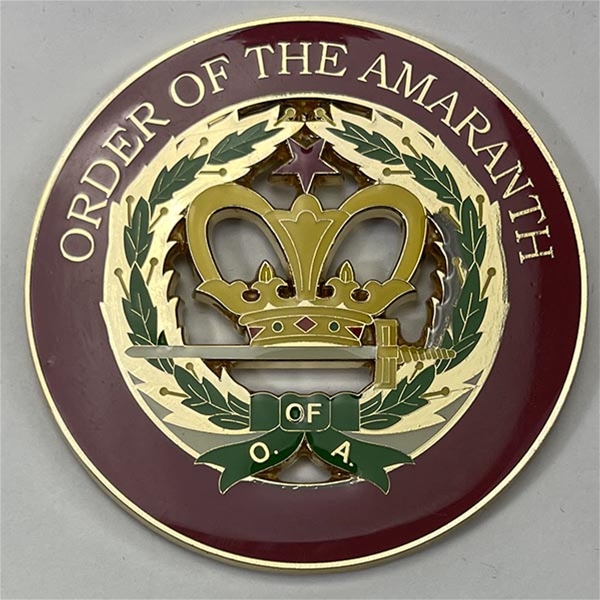 Order of Amaranth Cutout Auto Emblem