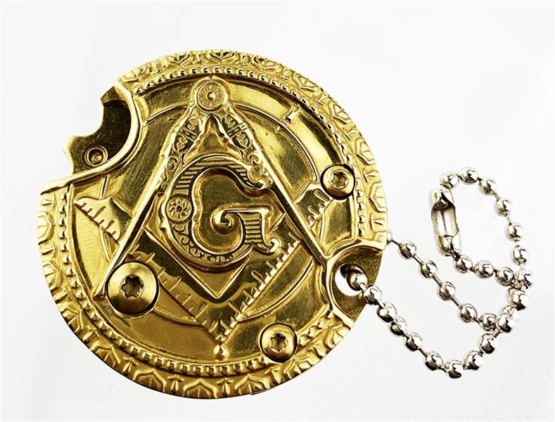 Masonic Knife Key Chain