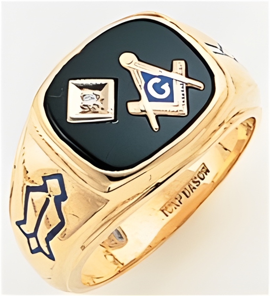 Masonic Rings with 1/2 pt diamond - 9963