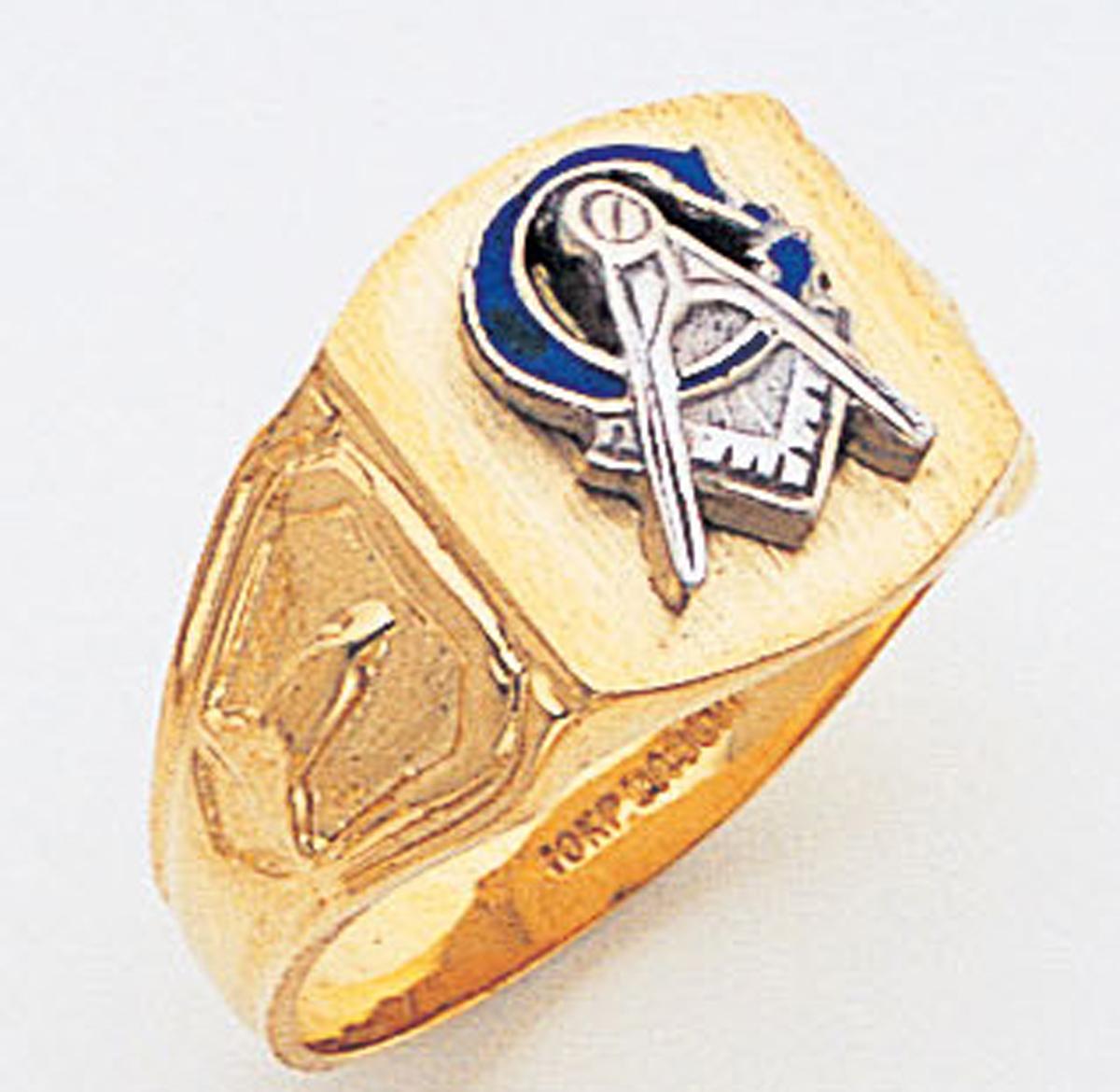 Gold Masonic Ring - 9981 - Solid Back
