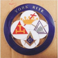 Cutout York Rite Auto Emblem