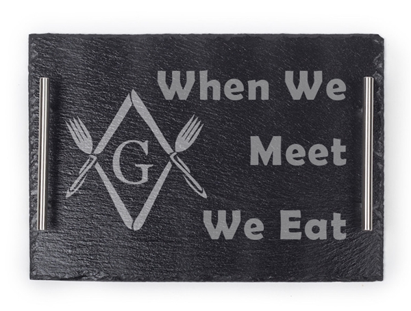 Masonic engraved Slate Tray