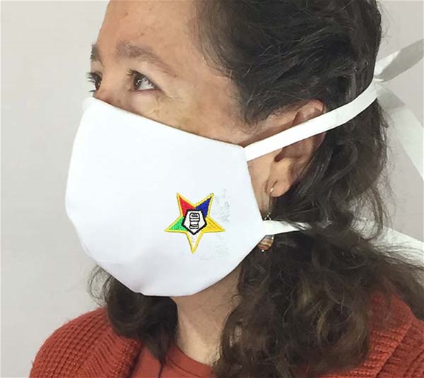 Eastern Star White Face covering - Made in USA