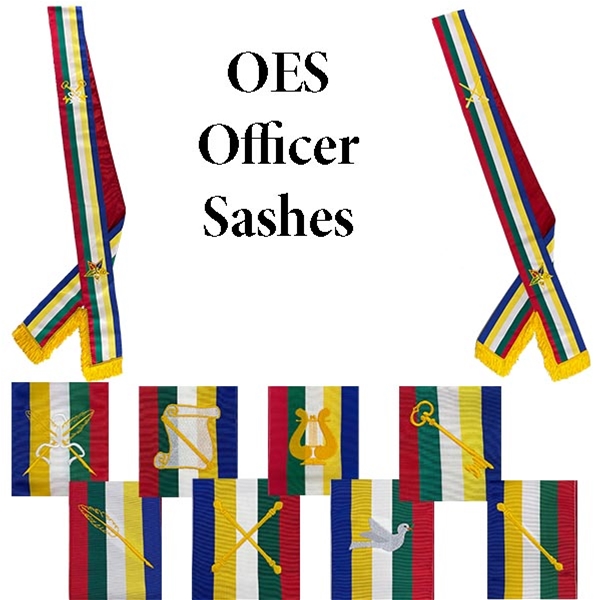 Lined 5 color officer sash Blue to Face