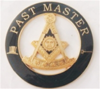 Cutout Past Master Emblem with Square, Compass, Quadrant and Sun
