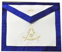 White Satin Past Master Apron