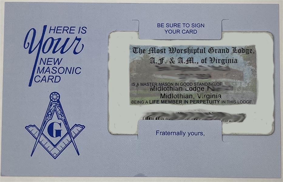 Masonic Dues Receipt Holder w/out Printing (50) | Blue | Sold AS IS