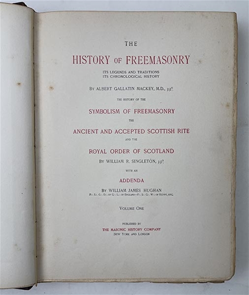 History of Freemasonry Mackey Vol 1 -7 1905