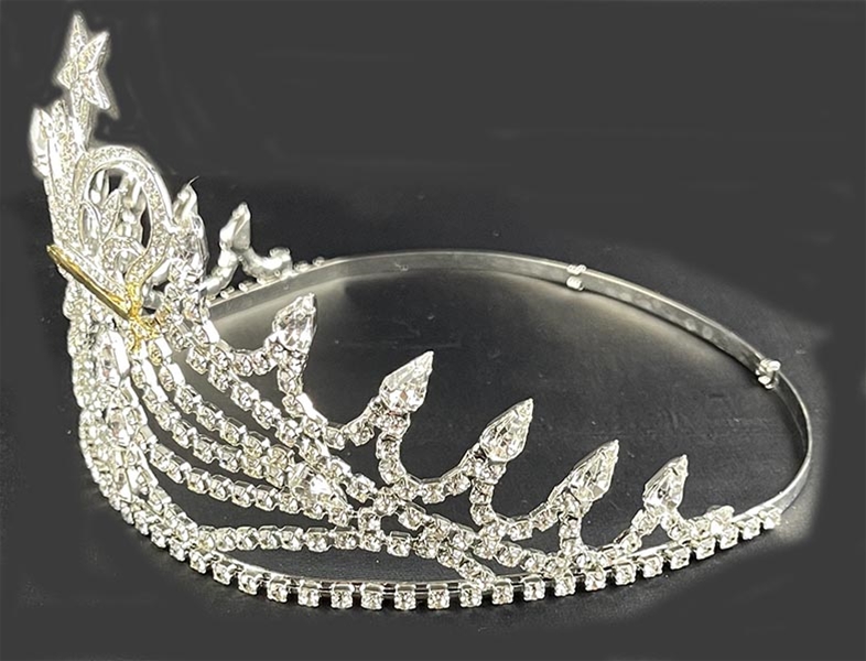 Amaranth Crown - Silvertone w/ ALL White Rhinestones