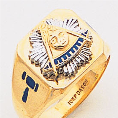 Past Master Gold ring - 3303 - Solid Back